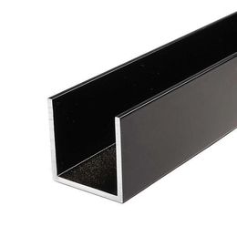 U-Profil aus Aluminium 30x30x30x2 mm Schwarz 200cm lang