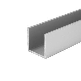 U-Profil aus Aluminium 25x25x25x2 mm Eloxiert &ndash; 100 cm lang - auch als Zuschnitt auf Wunschma&szlig; mit Bohrungen und Gehrungen