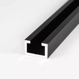 C-Profil aus Aluminium 9x14x4x2mm Schwarz für M6 (eloxiert)