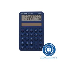 Maul Taschenrechner ECO MD 1 Solar 1-zeilig, 10 Ziffern hellblau
