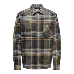 Only & Sons Only & Sons Hemd 'ONSMason' Herren Größe XXL cognac / cappuccino / dunkelbraun