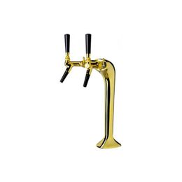 ich-zapfe Schanks&auml;ule goldfarben 2-leitig, elegant, "Topp-Qualit&auml;t!" (Paketpreis)