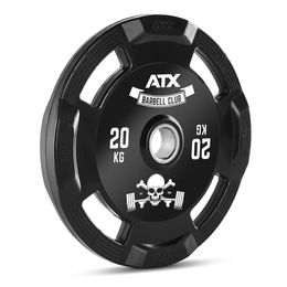 Hantelscheiben Gummi-Gripper - 50 mm - Barbell Club Logo - 20 kg