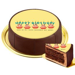Dessert-Motiv-Torte „Happy Birthday - Lass es dir heute besonders ...