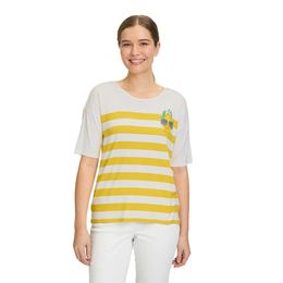 Betty Barclay Shirt in Gelb/Weiss - 82% | Gr&ouml;&szlig;e 40 | Damen-tops