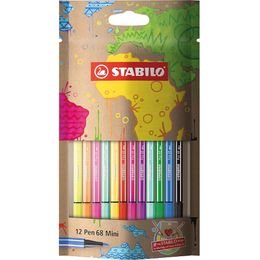 Stabilo Premium-Filzstifte "Stabilo Pen 68 Mini-#myStabilodesign Edition" - 12 St&uuml;ck - 10% | Schulzubehoer