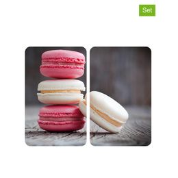 Wenko 2er-Set: Herdabdeckplatten "Macarons" in Grau/ Pink - (L)30 x (B)52 cm - 40% | Weitere-haushaltshelfer