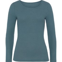Lascana Damen Langarmshirt petrol Gr&ouml;&szlig;e 44/46