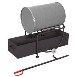 VARIOfit Fasskipper mit Auffangwanne 203 Liter - Anthrazitgrau