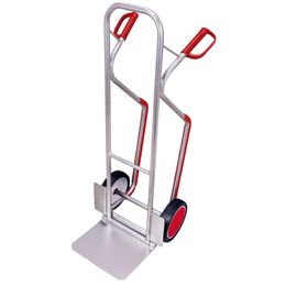 VARIOfit Alu-Stapelkarre 200 kg mit Klappschaufel und Gleitkufen (VG) - Silber
