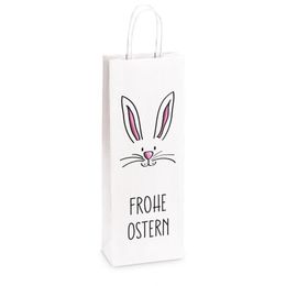 300 x Papiertragetasche "Hasengesicht Flasche" 140 x 80 x 390 mm