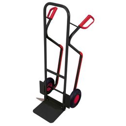 VARIOfit Stahlrohr-Stapelkarre 200 kg mit Klappschaufel und Gleitkufen (L) - Anthrazitgrau