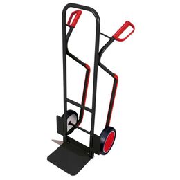 VARIOfit Stahlrohr-Stapelkarre 200 kg mit Klappschaufel und Gleitkufen (VG) - Anthrazitgrau