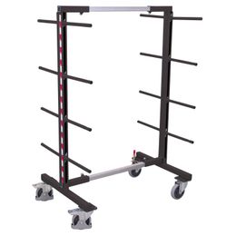 VARIOfit XL-Tragarmwagen zweiseitig mit 2 Posten - Anthrazitgrau