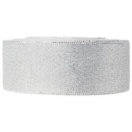 5 x Geschenkband Silber 40mm x 22m
