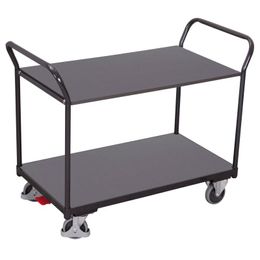 VARIOfit Tischwagen 200 kg Typ L + EasySTOP - Anthrazitgrau