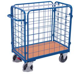 VARIOfit Paket-Vierwandwagen niedrig Typ M + EasySTOP - Enzianblau