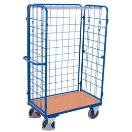 VARIOfit Paket-Dreiwandwagen hoch Typ XL + EasySTOP - Enzianblau