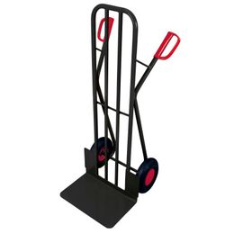 VARIOfit Breite Stahlrohr-Stapelkarre 250 kg Luftbereifung - Anthrazitgrau