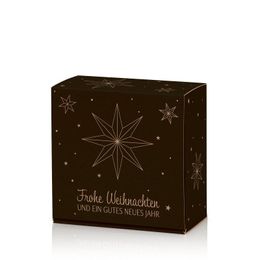 25 x Geschenkbox "Weihnachtssterne" 200 x 200 x 100 mm