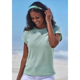 Vivance Damen Kurzarmshirt, mint, blau, Gr&ouml;&szlig;e 36/38