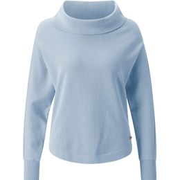 CR&Eacute;ATION L Damen Rollkragenpullover in Linksstrick-Optik hellblau Gr&ouml;&szlig;e 40