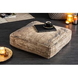 Riess Ambiente Design Bodenkissen XL MODERN ART 70cm braun abstraktes Muster Sitzkissen Riess-Ambiente
