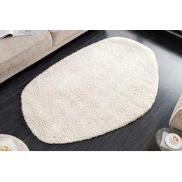 Riess Ambiente Design Teppich ORGANIC 180x120cm creme Hochflor Indoor-Teppich organische Form Riess-Ambiente Boheme Landhaus Natur Skandinavisch