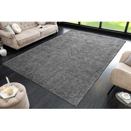 Riess Ambiente Design XXL Teppich CLOUD 9 350x240cm anthrazit Hochflor Indoor-Teppich Riess-Ambiente rechteckig Glamour Modern