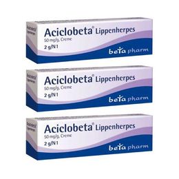 betapharm Aciclobeta Lippenherpes Creme (3x2g) 3 St