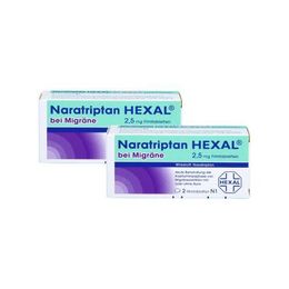 HEXAL® Naratriptan Hexal bei Migräne 2,5 mg Filmtabletten Set (2x2St) 2 St