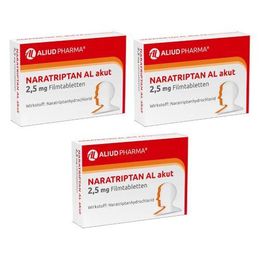 ALIUD Naratriptan Al akut 2,5 mg Filmtabletten bei Migr&auml;ne (3x 2St) 3 St