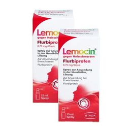 STADA Lemocin Flurbiprofen 8,75mg/Dosis Spray Anw.Mundh&ouml; Set (2x15ml) 2 St