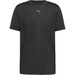 Puma Cloudspun Emboss Funktionsshirt Herren - schwarz - Gr. S - Polyester/Elastan