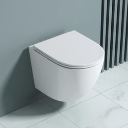 Spülrandlos Wand-WC Hänge-WC Spülrandloses Toilette Softclose A179-neu