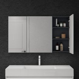 doporro Spiegelschrank Wandschrank mit Spiegel in matt wei&szlig; BxTxH 60x15x70 cm H&auml;ngeschrank Aufbewahrungsschrank f&uuml;r Badezimmer Spiegelschrank 02-70cm-