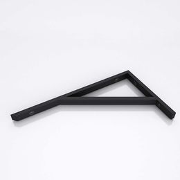 doporro Wandkonsole Waschtischkonsole aus Edelstahl Schwarz Regaltr&auml;ger Regalhalter WH02-45cm-1 St&uuml;ck