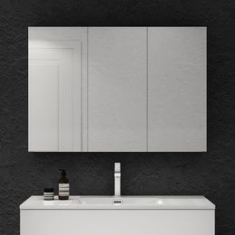 doporro Spiegelschrank Wandschrank mit Spiegel in matt wei&szlig; BxTxH 60x15x70 cm H&auml;ngeschrank Aufbewahrungsschrank f&uuml;r Badezimmer Spiegelschrank 02-70cm-