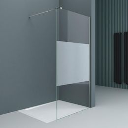 Walk In Dusche Duschwand 10mm ESG Sichtschutz Glas Duschabtrennung BR02MS-90cm-mmbr1