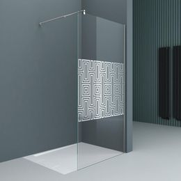Walk In Dusche 10mm ESG Glas Splitterschutzfolie Duschabtrennung BR02DM-120cm-mmbr3