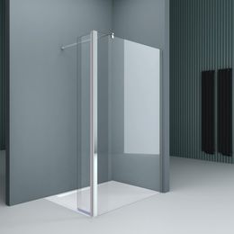 doporro Duschwand Walk In Dusche Duschabtrennung 50x200cm mit 30cm Nebenteil Nano Glas Duschkabine Bremen02K-Plus -30cm-160cm-MMBR1