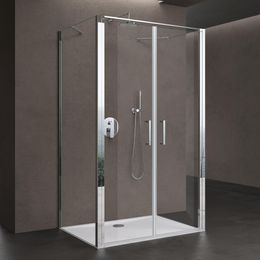 doporro Duschkabine U-Form 80x90x80cm Duschabtrennung zwei Dreht&uuml;ren ESG-Sicherheitsglas Klarglas mit Nano-Beschichtung Ravenna66UK Marke: doporro-