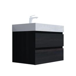 Waschtischunterschrank Badm&ouml;bel Set 2 Schubladen SoftClose Verona-Vulkan-70cm-ohne