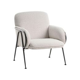 Beliani Sessel TRYSNES in Beige/Schwarz - (W) 74 x (H) 84 x (L) 75 cm | Gr.: onesize