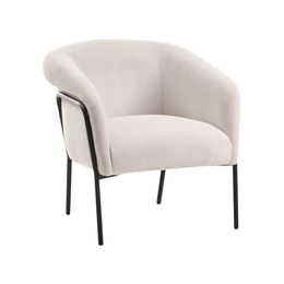 Beliani Sessel KROSSEN in Beige/Schwarz - (W) 68 x (H) 73 x (L) 64 cm | Gr.: onesize