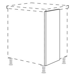 Maxi-Zwischenwange in Korpush&ouml;he f&uuml;r Nobilia Unterschrank in Maxi-H&ouml;he (864 mm) | UWZ25-M | 25 mm stark | Tiefe 372 mm