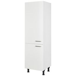 Hochschrank Ger&auml;te-Umbau f&uuml;r K&uuml;hlschrank nobilia elements GD194-1, 2 Ger&auml;tet&uuml;ren, 332 Alpinweiss matt, 60 cm, Scharnier rechts