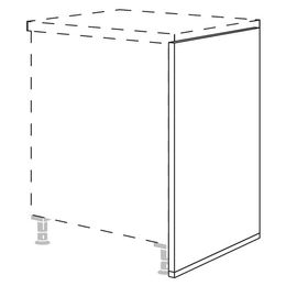 XL-Abschlusswange f&uuml;r Nobilia Unterschrank in XL-H&ouml;he (792 mm) | UWA(V)10-X | 10 mm stark | Tiefe 583/683 mm | bodentief inkl. Wangenschuh