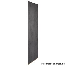 Abschlusswange f&uuml;r Hochschrank nobilia elements HWA16-1, Standardtiefe 58,3 cm, 354 Beton Schiefergrau