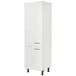 Hochschrank Ger&auml;te-Umbau f&uuml;r K&uuml;hlschrank nobilia elements GD123-1, 1 Ger&auml;tet&uuml;r 1 T&uuml;r 1 Einlegeboden, 332 Alpinweiss matt, 60 cm, Scharnier rechts